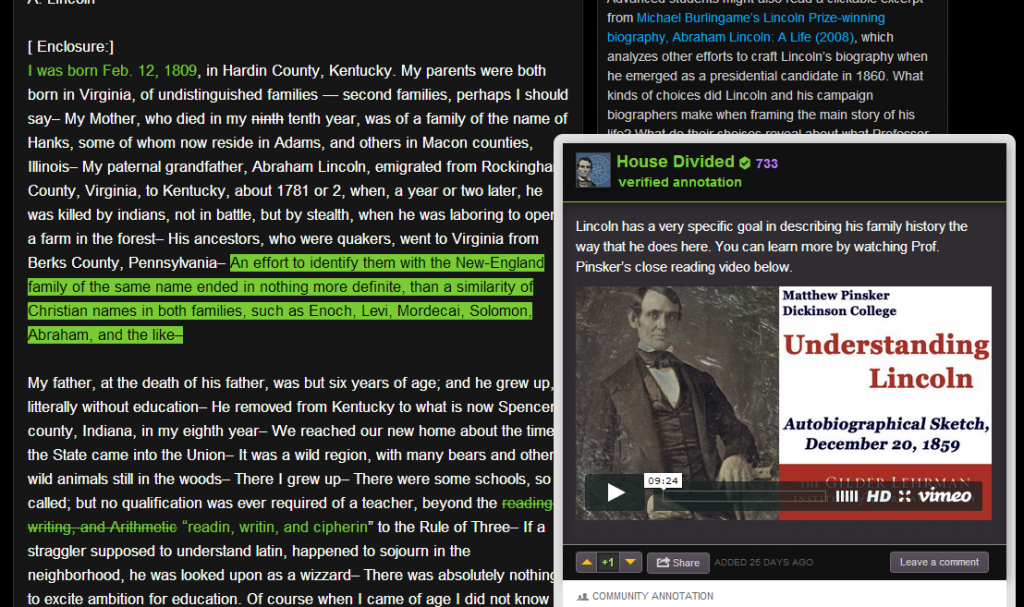 Annotating with Poetry Genius and House Divided | Digital Humanities at ...
