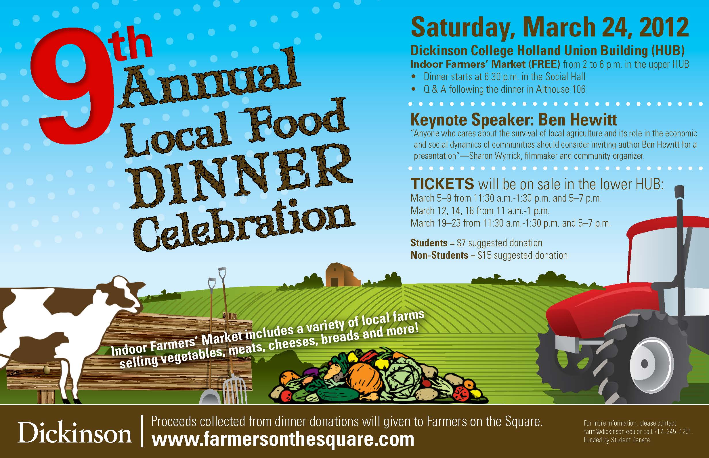 Local Food Dinner 2012 Poster – Dickinson College Organic Farm