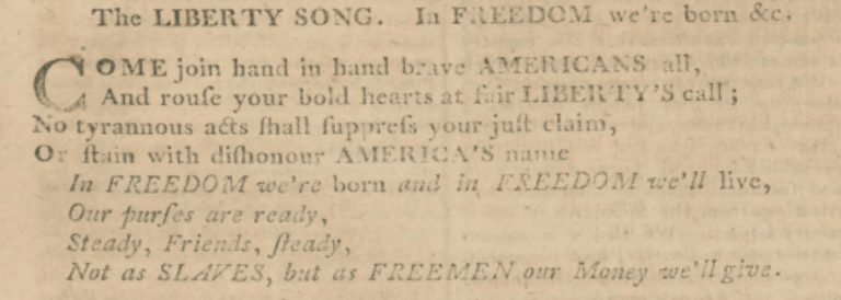 John Dickinson, “The Liberty Song” (1768) – FYS: American History ...