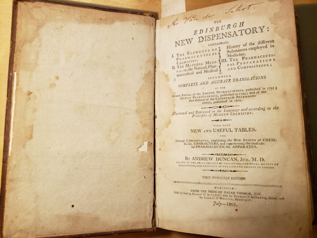 Original Legacies in The Edinburgh New Dispensatory – History of the Book