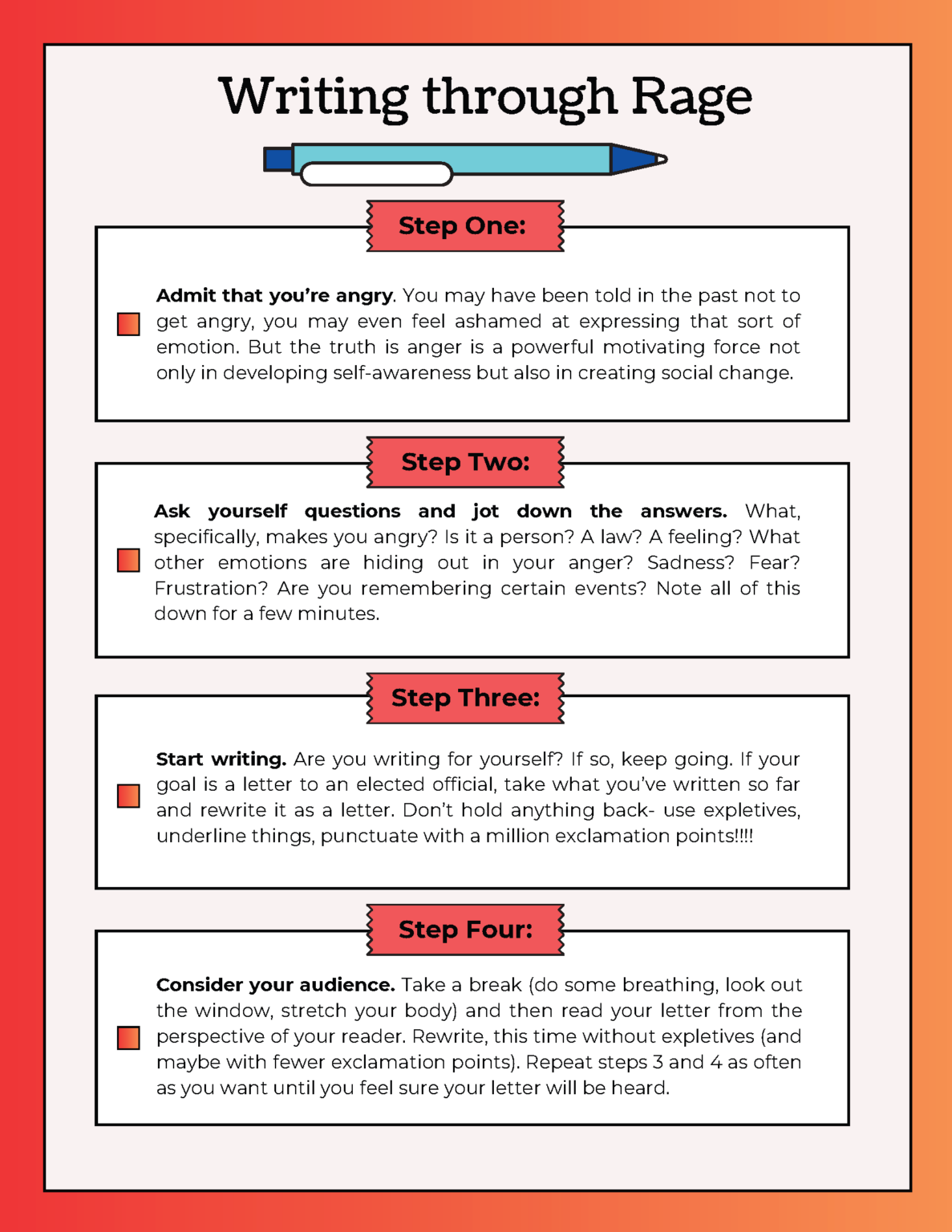 Rage Writing & Processing Emotions Through Journaling – Journey Toward ...