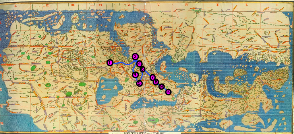 Medieval Map: Tabula Rogeriana: The Travels of Marco Polo – Mapping the ...