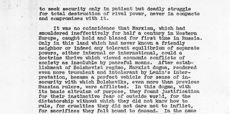 George Kennan’s “Long Telegram” – Modern US History